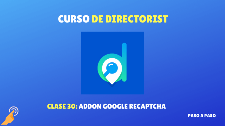 Curso de Directorist #30. Addon Google Recaptcha - DavidIbiza.com
