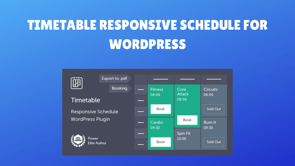 Timetable Responsive Schedule For WordPress - DavidIbiza.com