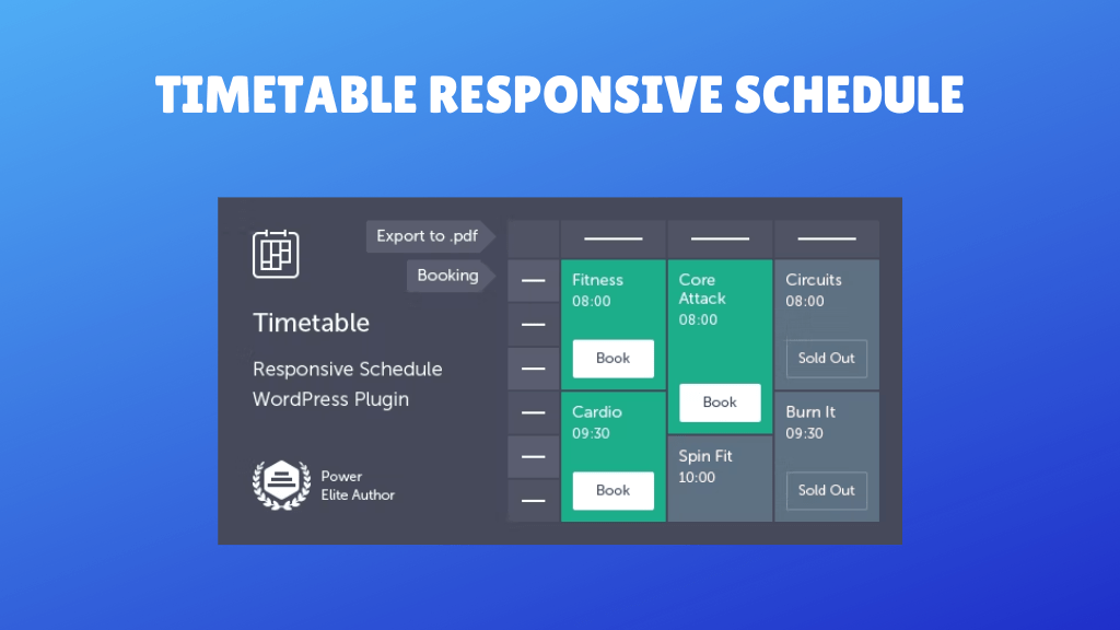 Timetable Responsive Schedule - DavidIbiza.com